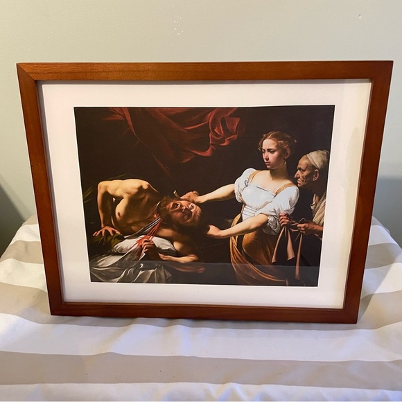 Art | Caravaggio Judith Slaying Holofernes Framed Print 15x12 ...